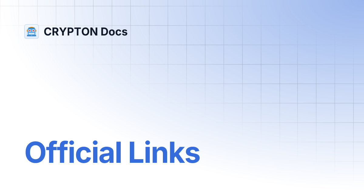 Official Links | CRYPTON Docs