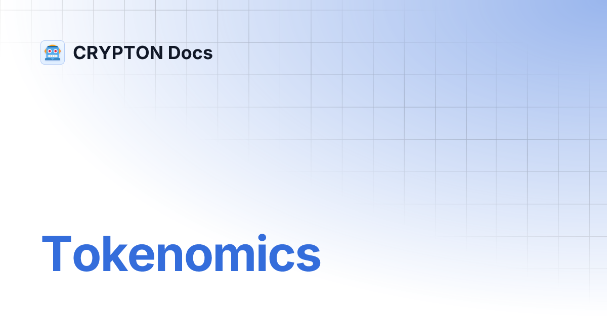 Tokenomics | CRYPTON Docs
